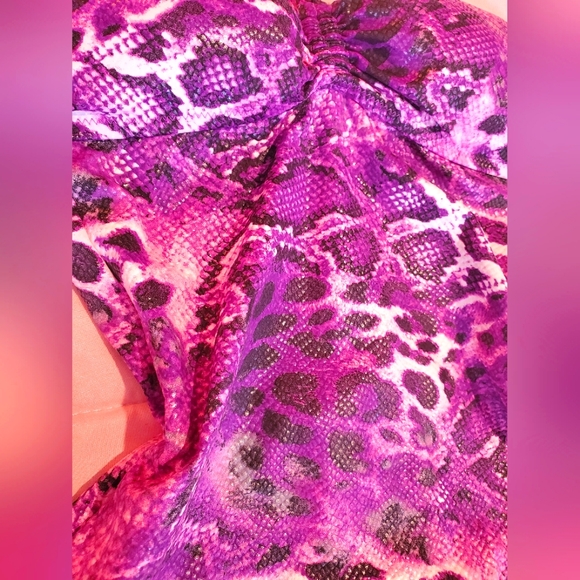 enfasis | Swim | European Purple Halter One Piece Snake Skin Swimsuit ...